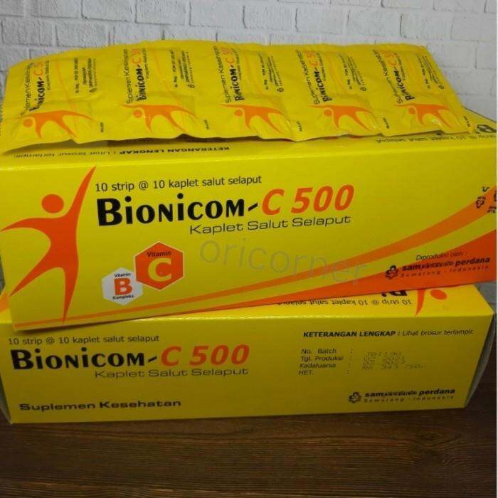 Bionicom C-500 isi 100 kaplet. Vitamin C 500mg dan Vitamin B kompleks | Lazada Indonesia