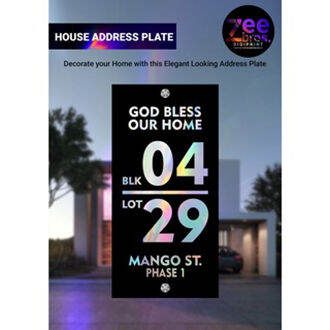 House Address Plate (Design D) ZEE Bros. DigiPrint | Lazada PH