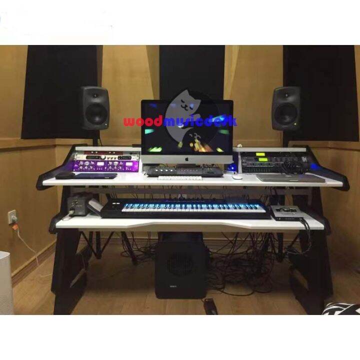 Solid wood arranger table studio workbench music production electric ...