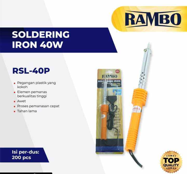 Solder RAMBO 40W RSL-40P / Solder Gagang Plastik RAMBO 40W RSL40P | Lazada Indonesia