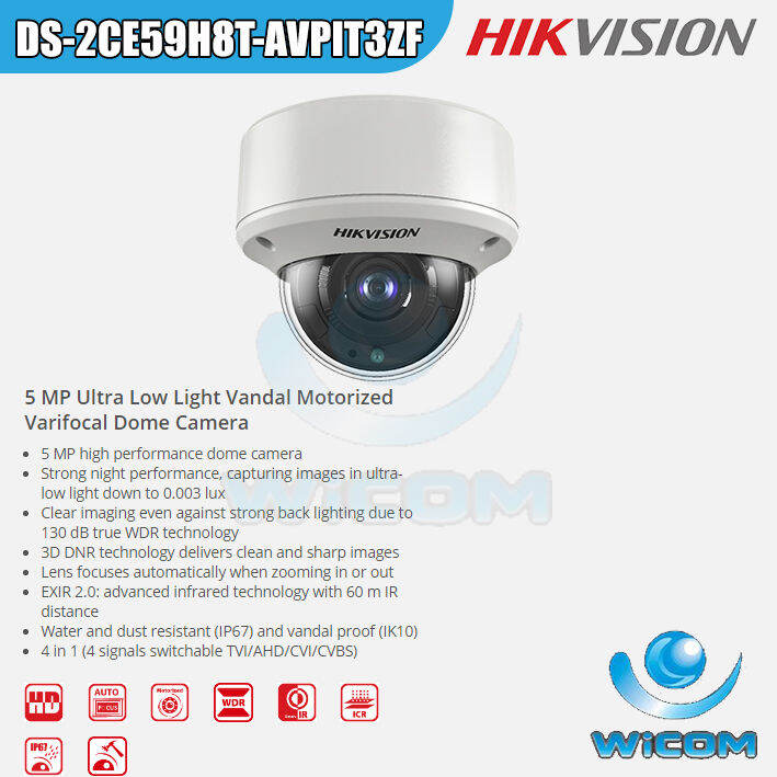Hikvision CAMERA Analog 5MP DS-2CE59H8T-AVPIT3ZF CCTV | Lazada Indonesia