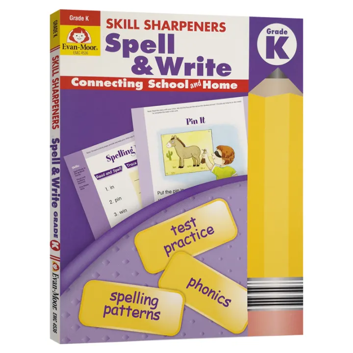 English Original Book Evan Moor Skill Sharpeners Spell And Write Grade K