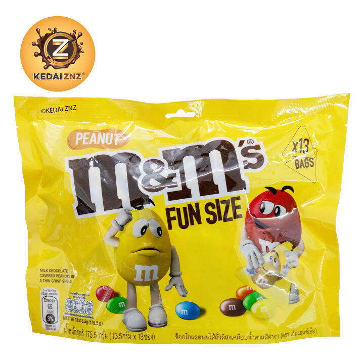 Chocolate M&Ms FUN SIZE PEANUT Chocolate Bag 175.5g Coklat | Lazada