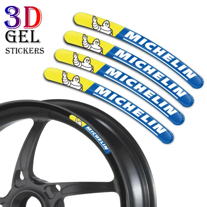 8PCS / Lot 3D Gel Motorcycle Wheel Rim Strip Decal Car Sticker for ...