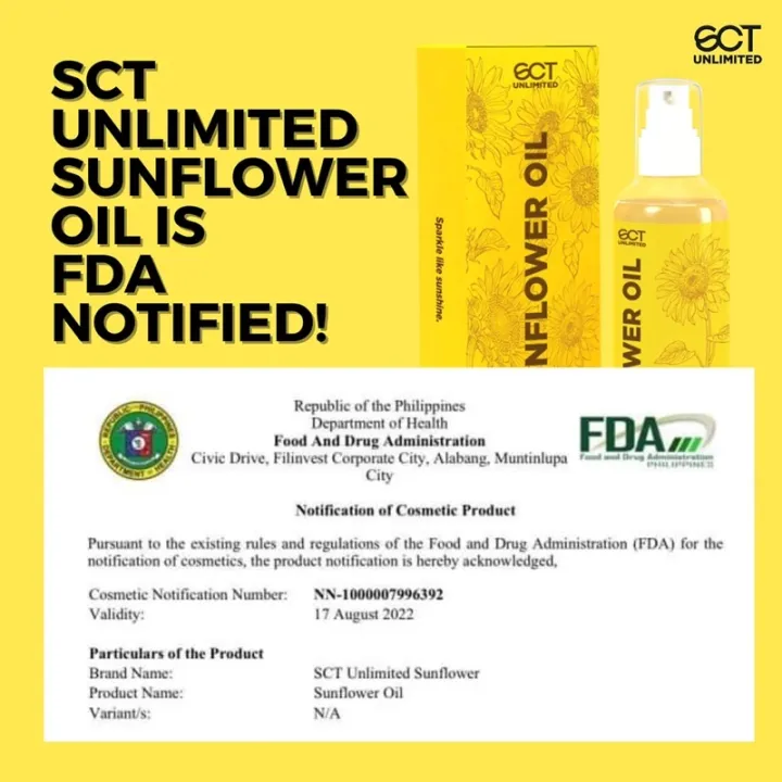 sct unlimited sunflower oil(WITH FREEBIES!) | Lazada PH
