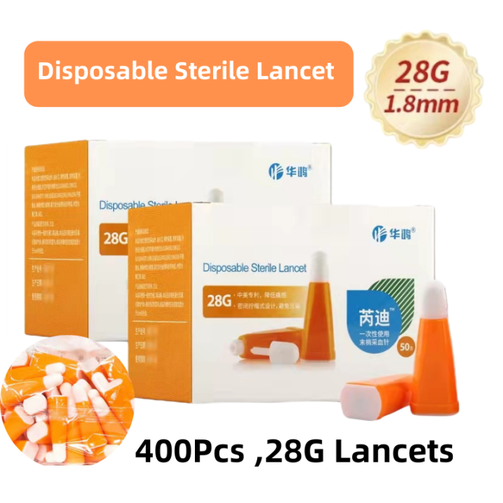 200Pcs 28G Sterile Lancets Disposable Blood Collection Lancets | Lazada
