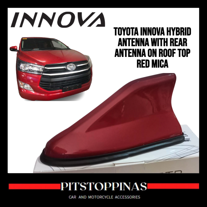 Toyota Innova Red Mica Universal Functional Shark Fin HYBRID Antenna ...