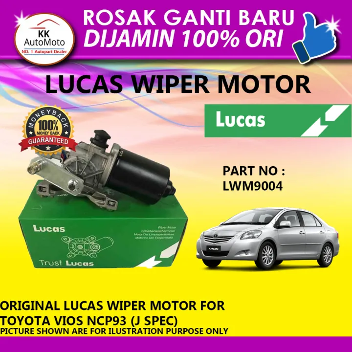 Toyota Vios NCP93 (J Spec) Original Lucas Wiper Motor | Lazada
