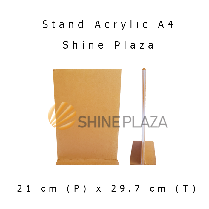 Stand Acrylic A4 Display Papan Nama Harga Menu Brosur Akrilik Tent Sign ...