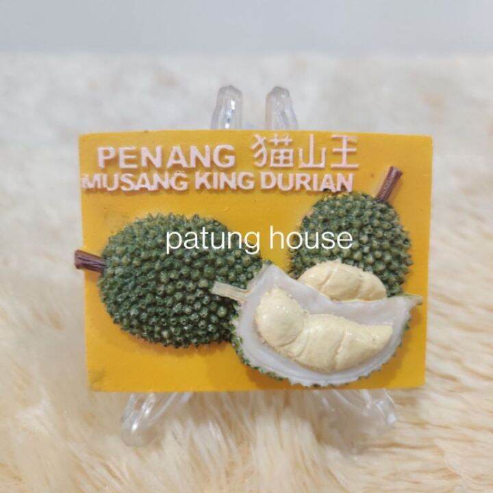 Fridge Magnet Tempelan Kulkas Souvenir Negara Malaysia Penang Durian ...