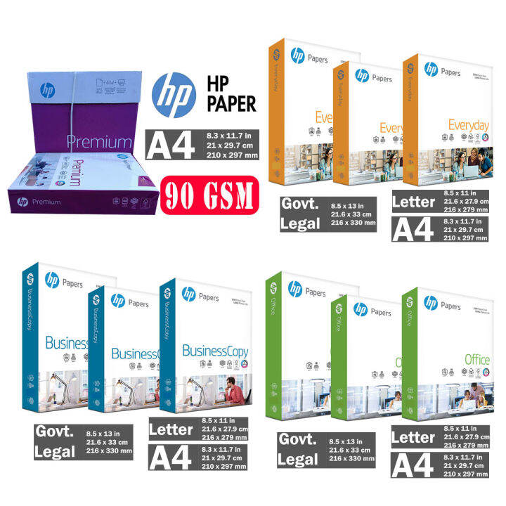 HP Premium Bond Paper 5 Ream Box (A4 , A3 , Letter , Legal) | Lazada PH