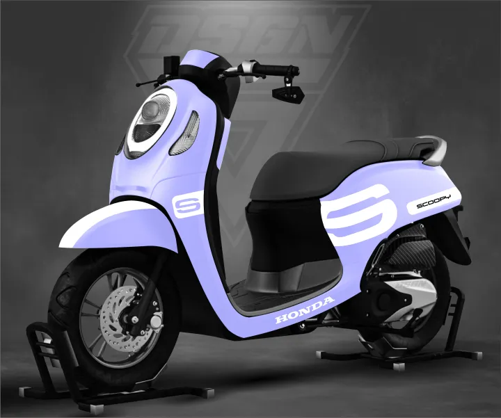 Decal Sticker Full Body Honda Scoopy Full Blok Stiker Scopy S simpel ...