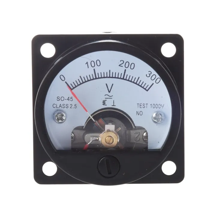 AC 0 300V Round Analog Dial Panel Meter Voltmeter Gauge Black | Lazada PH