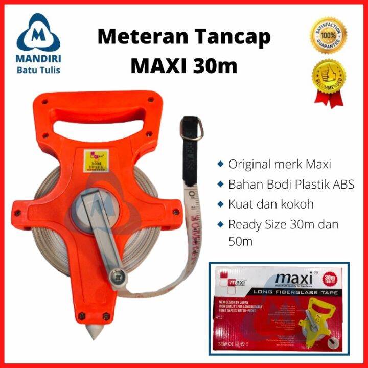 Meteran Roll Tancap 30m 50m 100m - Meteran Tanam - Meteran Tanah Gulung ...