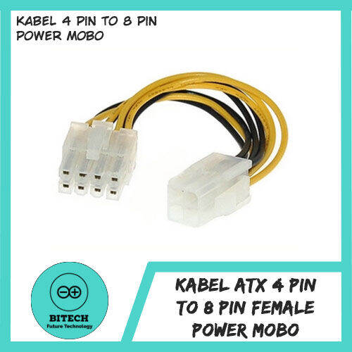 KABEL ATX 4 PIN MALE TO 8 PIN FEMALE POWER MOBO | Lazada Indonesia