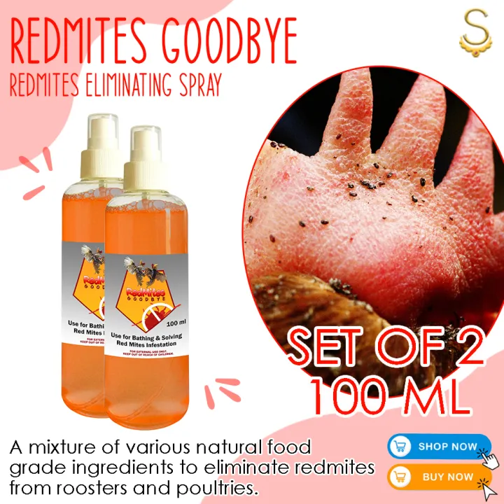 Redmites Goodbye Spray 100ml Set of 2 Natural Redmites Killer ( Pamatay ...