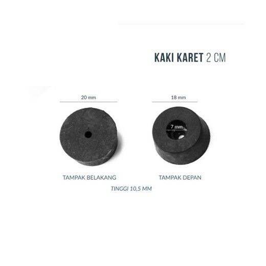 Kaki Karet 2 cm PVC untuk Salon Speaker / Box Power / Amplifier ...