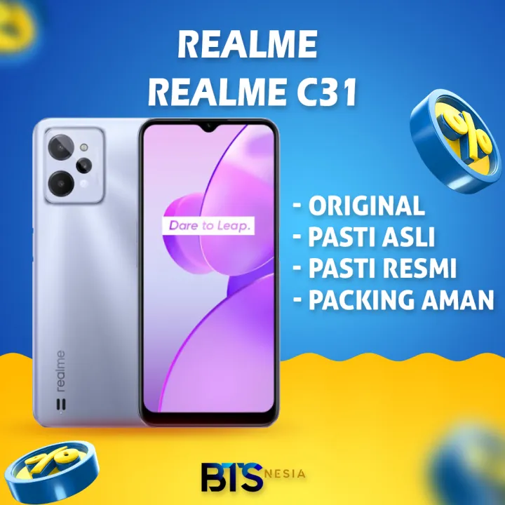 Realme C31 3/32GB - 4/64GB Garansi Resmi 1 Tahun [Powerful Unisoc T612 ...