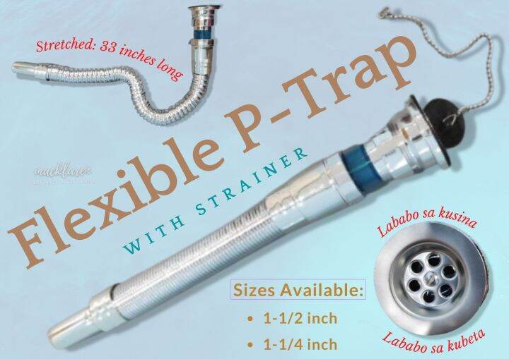 Flexible P-Trap ️ P trap with Strainer ️ For 1¼ inch and 1½ inch ️ Para ...