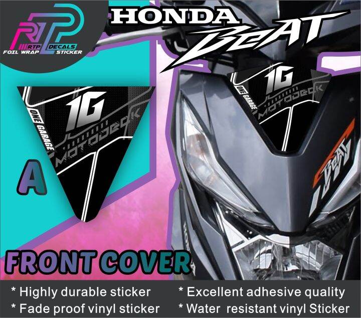 Honda Beat 1G Design Printed Front Cover Decals Sticker | Lazada PH