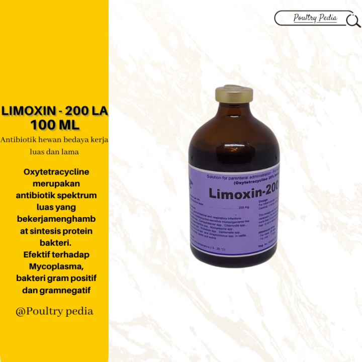 LIMOXIN 200 LA 100 ml - Antibiotik Hewan Berdaya Kerja Luas Lama ...