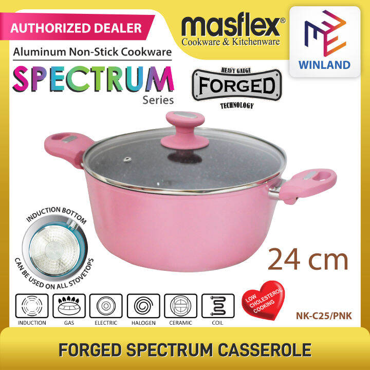 Masflex by Winland Spectrum Aluminum Non Stick Induction Casserole with ...