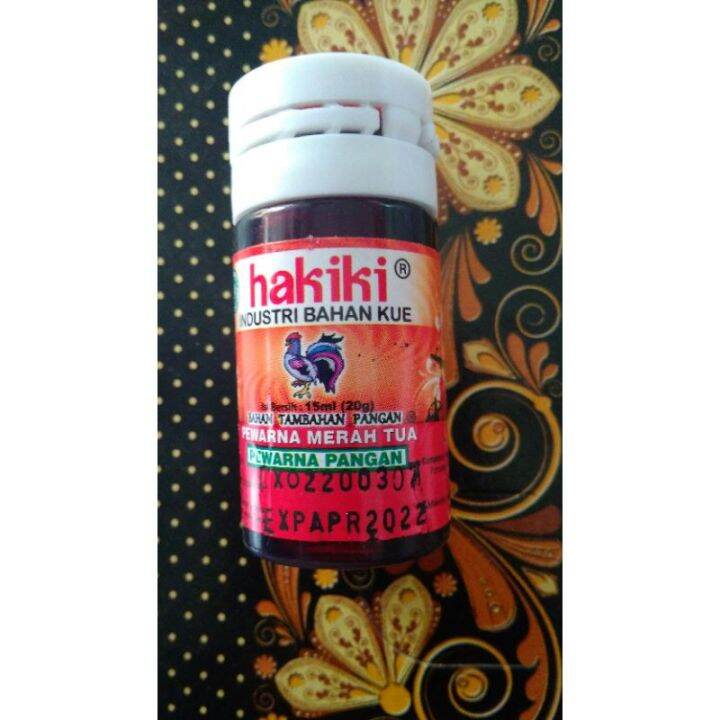 Hakiki Pewarna Merah TUA 15ml Sumbo Pewarna Makanan Bahan Tambahan ...