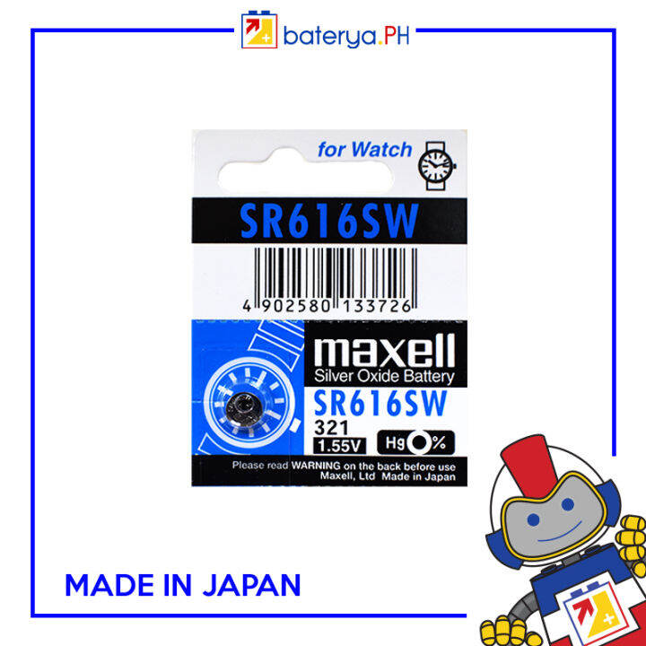 Watch battery SR616 1.55V (1 Piece) Silver Oxide Button Cell 321 SR616 ...