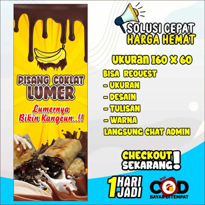 Spanduk/Banner/Backdrop Piscok Lumer Bisa Custom | Lazada Indonesia