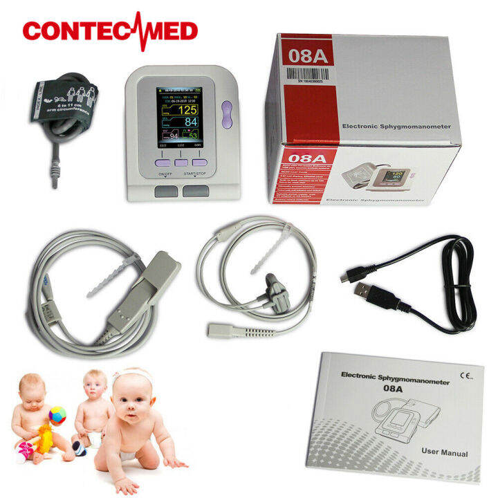 CONTECMED CONTEC08A+Infant SPO2 Probe+neonate Cuff Baby Norn Kids ...