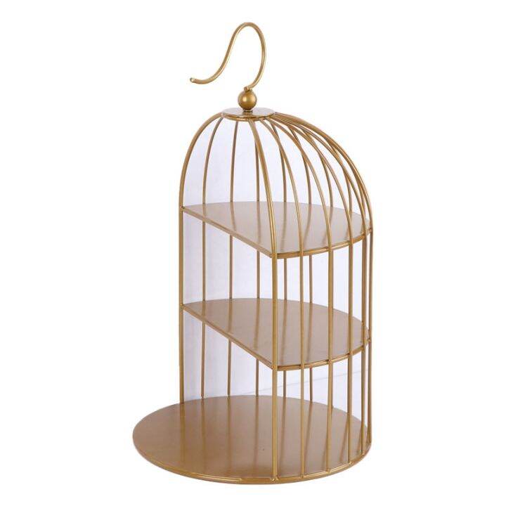 Cage Food Stand Display Rack Three-Layer Dessert Table Tray Cake Rack ...