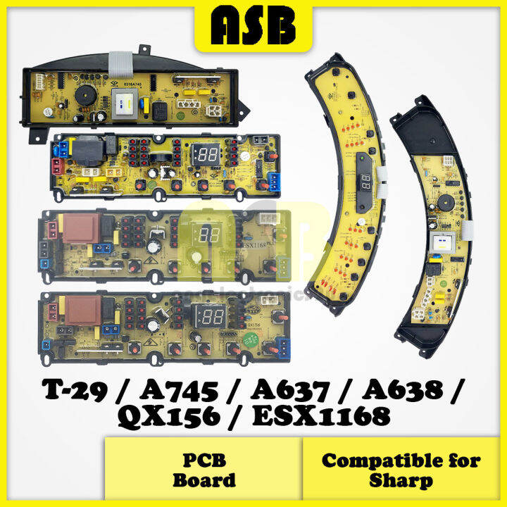 (1pc) ( Compatible : SHARP ) Washing Machine PCB Board / Papan Litar ...