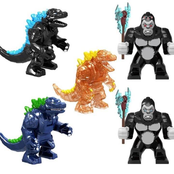 King Kong vs. Godzilla Minifigures Big Figure Building Blocks KF1506 ...