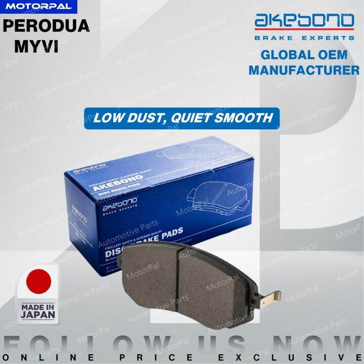 [JAPAN] AKEBONO ORIGINAL BRAKE PAD PERODUA MYVI D73 04465-73R01 | Lazada