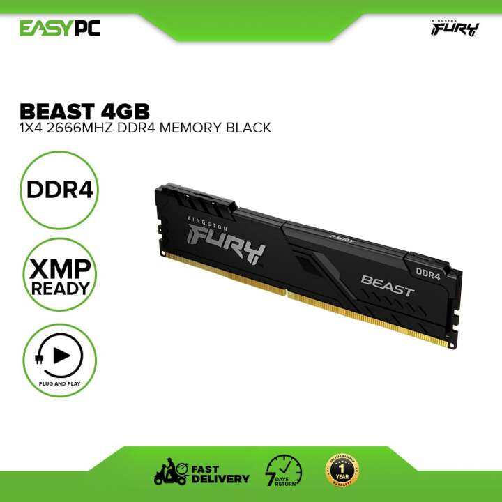 EasyPC | Kingston Fury Beast 4GB/8GB 2666mhz or 2666MT/s /16GB 3200mhz or 3200MT/s DDR4 Memory ...