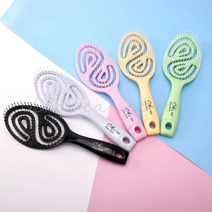 Andrea Secret Hair Comb 23.8X8cm Round Bead Tooth Brush Scalp ...