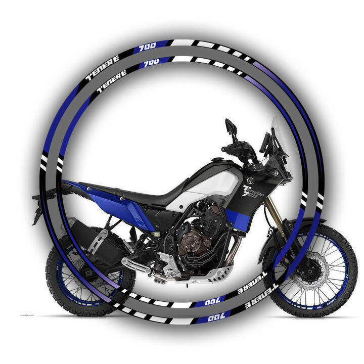 TENERE700 Motorcycle Accessories Wheel Stripes Sticker Rim Hub ...