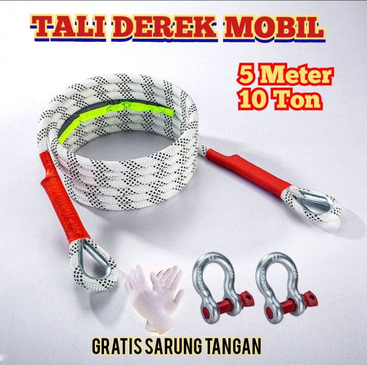 Tali Derek Mobil 5 Meter 10 Ton / Rope / Tali Polyester Mobil Derek ...