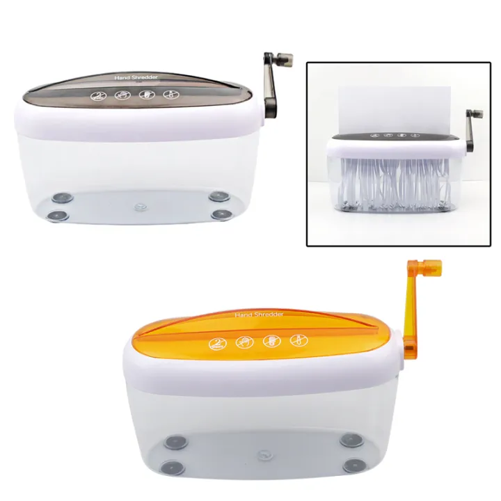 A4 Paper Hand Cut Cross Shredding Box Desktop Home Office Manual ...