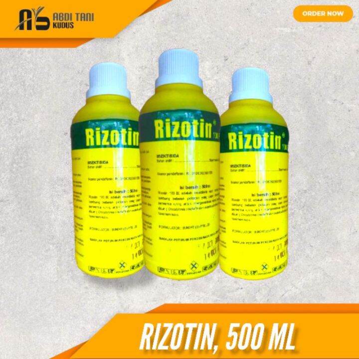 INSEKTISIDA RIZOTIN 100 EC 500 ML PEMBASMI HAMA PERUSAK DAUN | Lazada ...