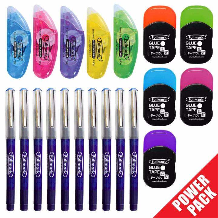 Fullmark Power Pack 1 - (5 Correction Tapes Model B, 5 Permanent Glue ...