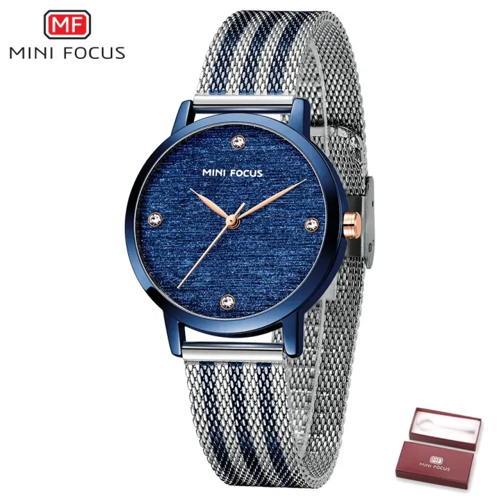 MINI FOCUS MF0329L สุดหรูนาฬิกาข้อมือมียี่ห้อสำหรับแฟชั่นสำหรับผู้หญิงผู้หญิงควอตซ์นาฬิกาเทรนด์ ...