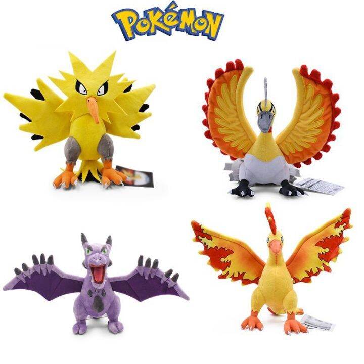 21cm-24cm Pokemon Cartoon Plush Toy Zapdos Moltres Aerodactyl Ho-Oh ...