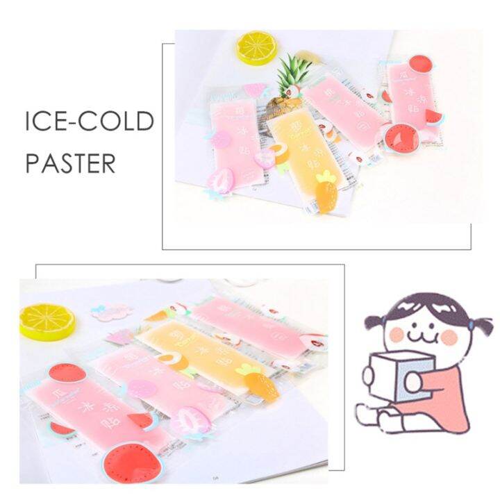 5 Packs Summer Cold Paste Cooling Refreshing Cold Ice Pack Cool Cute ...