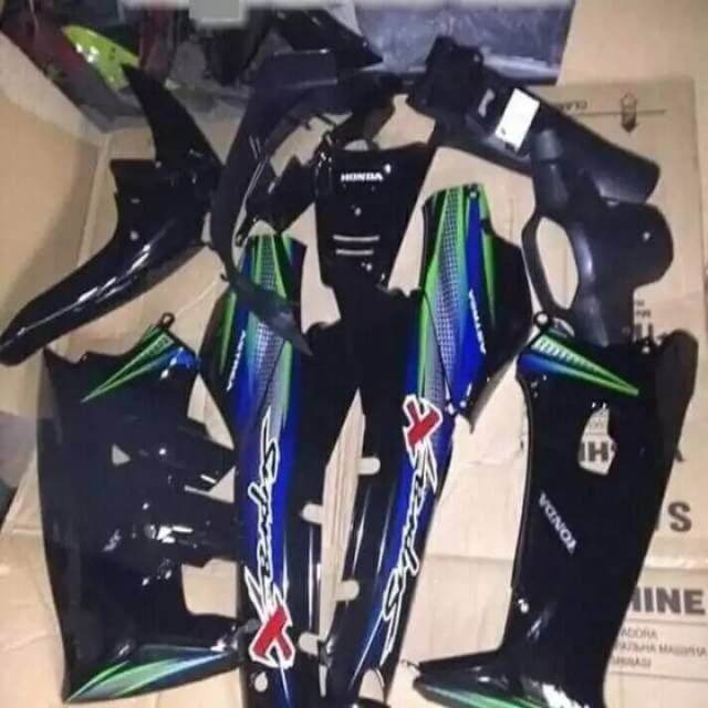 Full body supra x lama hitam + striping hijau | Lazada Indonesia