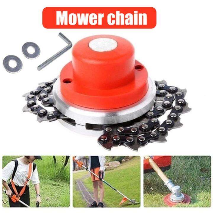 [Bside Tool Store] Coil Chain Brush Cutter Head Aluminum Alloy Grass ...