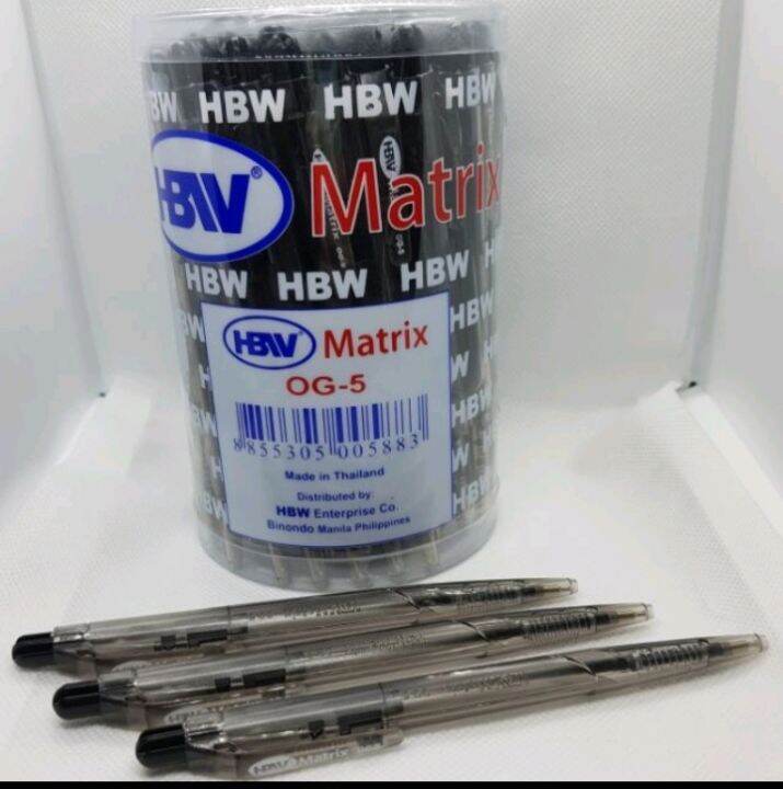 HBW MATRIX OIL GEL PEN/BALLPEN OG-5 50 PCS COLOR (BLACK) | Lazada PH