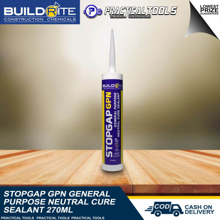 BUILDRITE STOPGAP GPN General Purpose Neutral Cure Sealant 270ML | Lazada PH