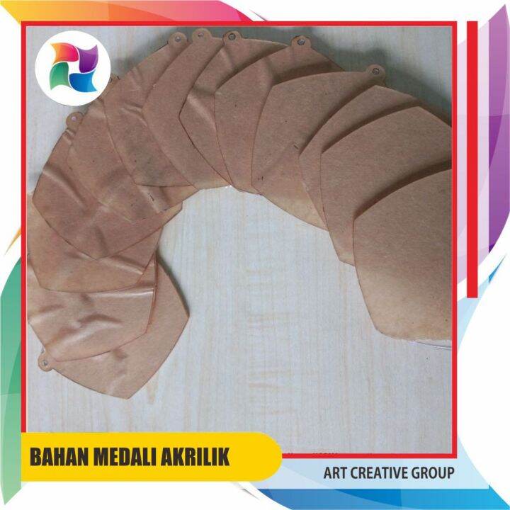 BAHAN MEDALI WISUDA AKRILIK 6,5 CM POLOS TEBAL 2MM BENTUK SEGI LIMA ...