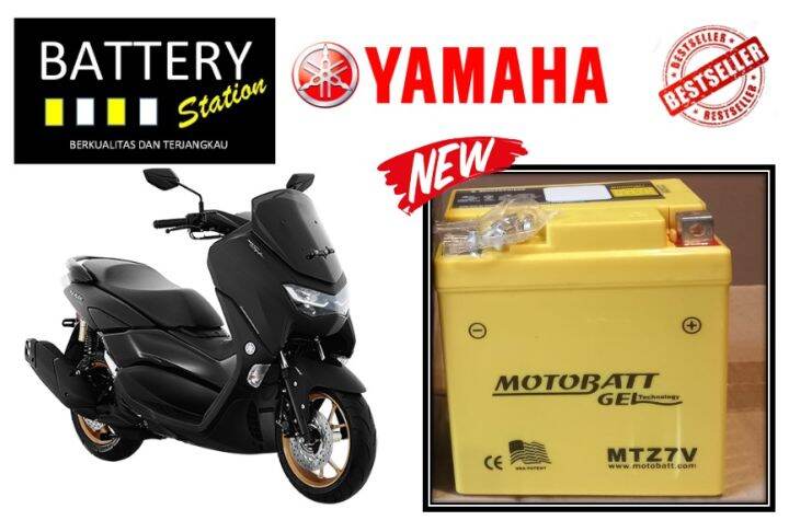 Aki Kering Yamaha NMax motobatt MTZ7V 12v 7ah MF original | Lazada ...